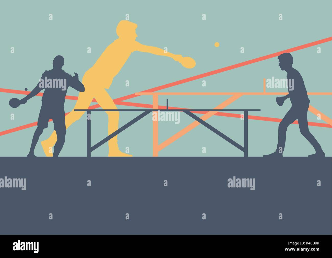 Young table tennis player Stock Vector Images - Alamy