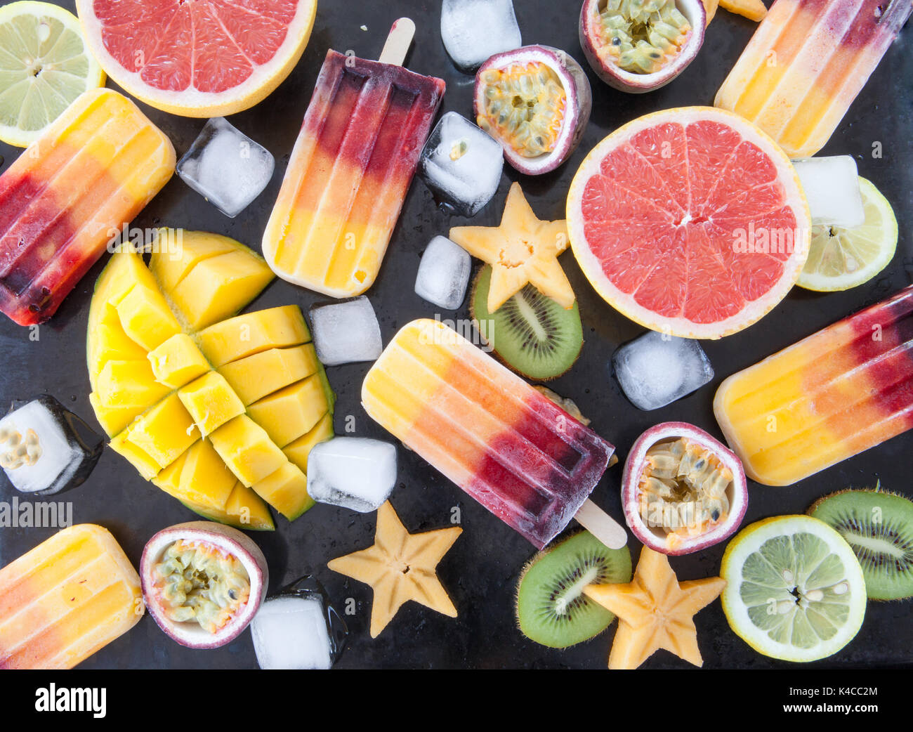 Homemade Frozen Popsicles Stock Photo - Alamy