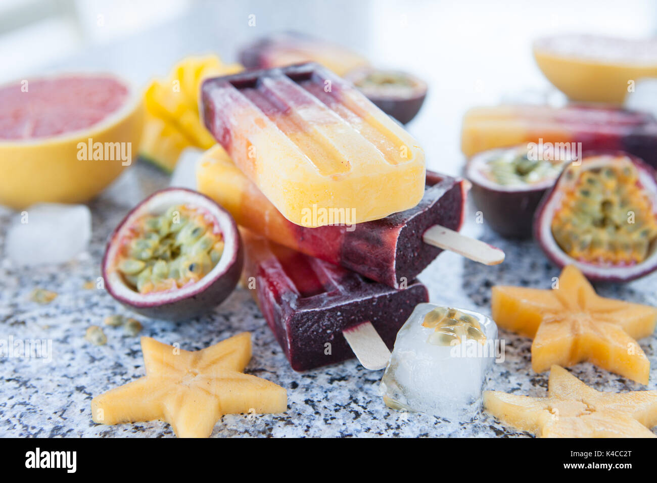 Homemade Frozen Popsicles Stock Photo - Alamy