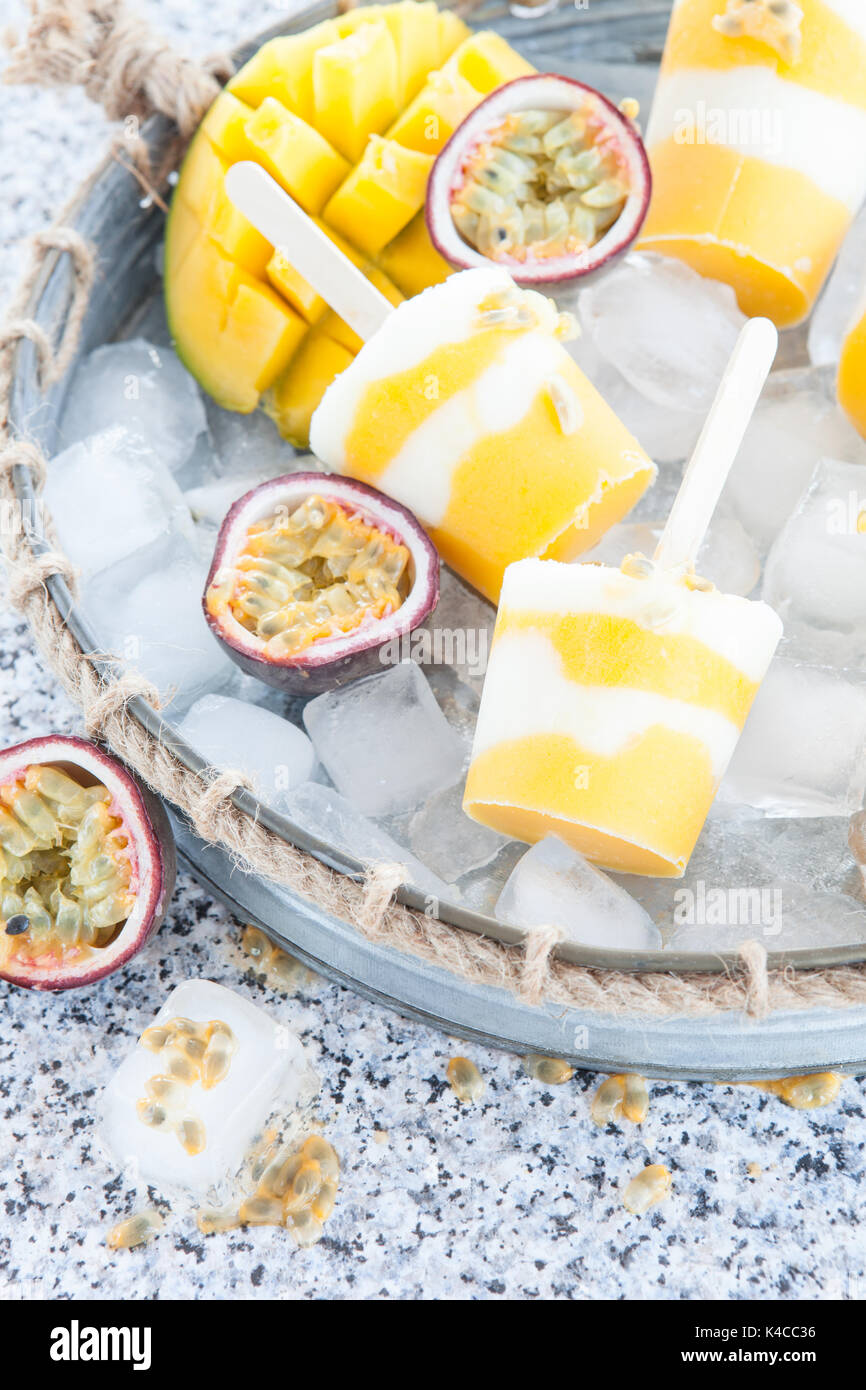 Homemade Frozen Popsicles Stock Photo - Alamy