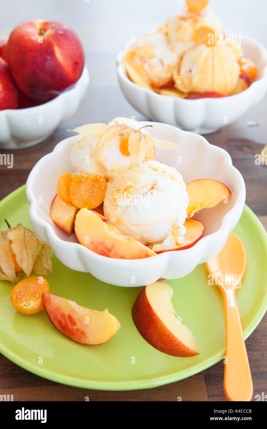 Scoops Of Of Ice Cream Stock Photo - Alamy