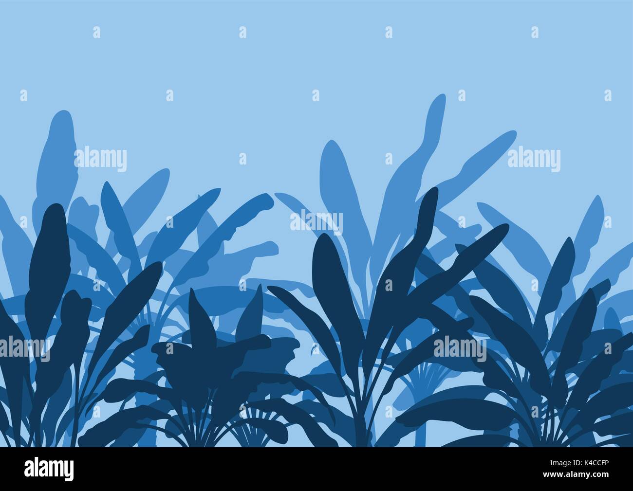 Raw banana tree farm field vector background Stock Vector Image & Art ...