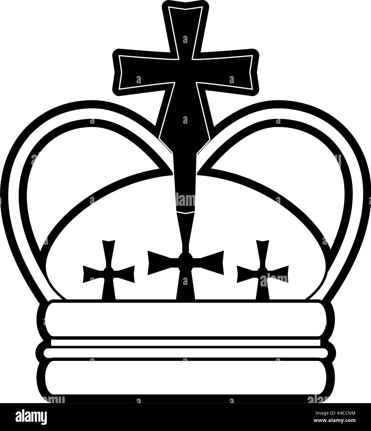 Crown and crosses Black and White Stock Photos & Images - Alamy
