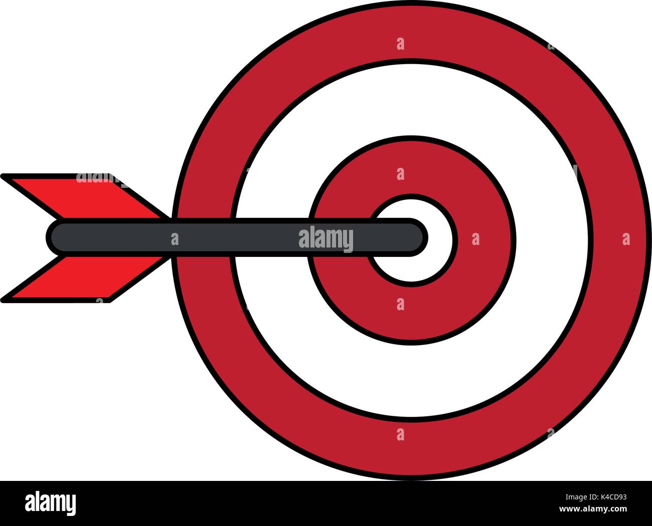 dart on bullseye icon image Stock Vector Image & Art - Alamy