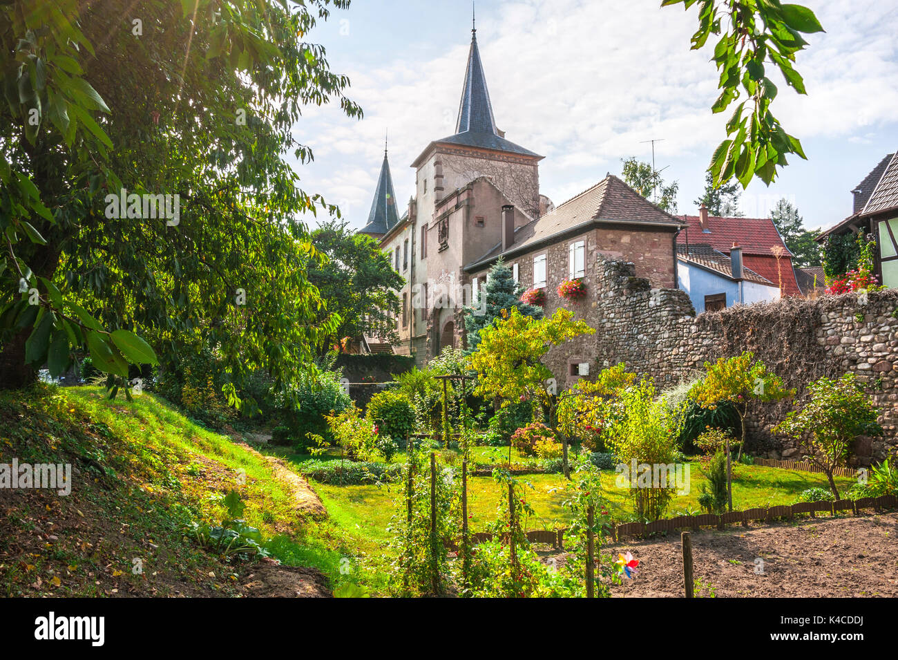 Kientzheim With Medieval Town Wall, Next To Kaysersberg, Scenic Village ...