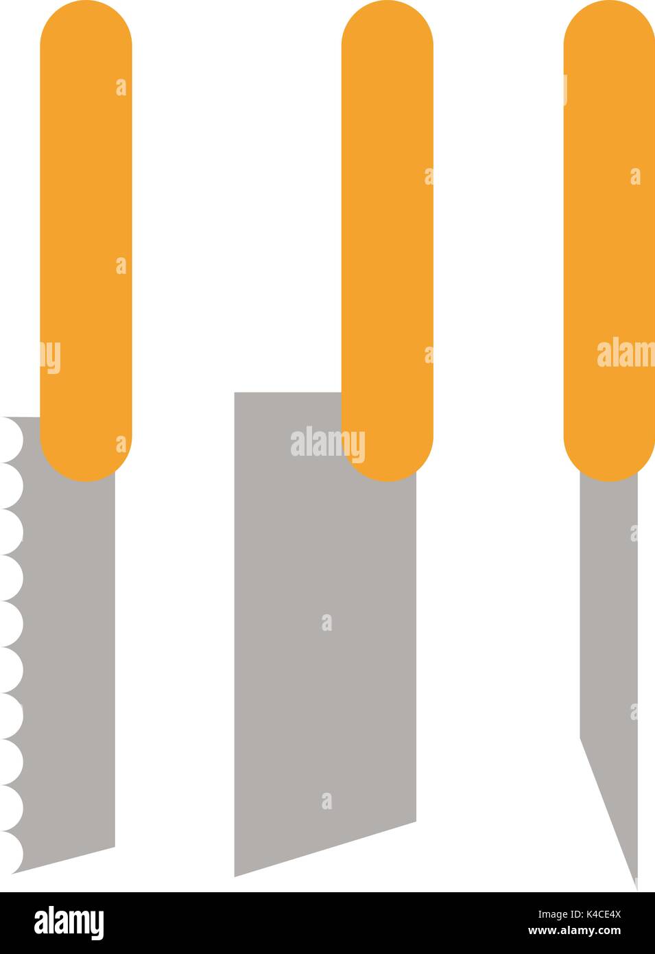 Kitchen knives set cutting Stock Vector Images - Alamy