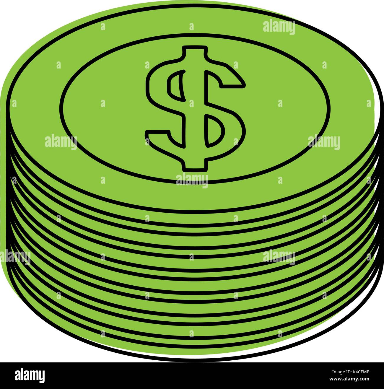 dollar coin stack icon image Stock Vector Image & Art - Alamy