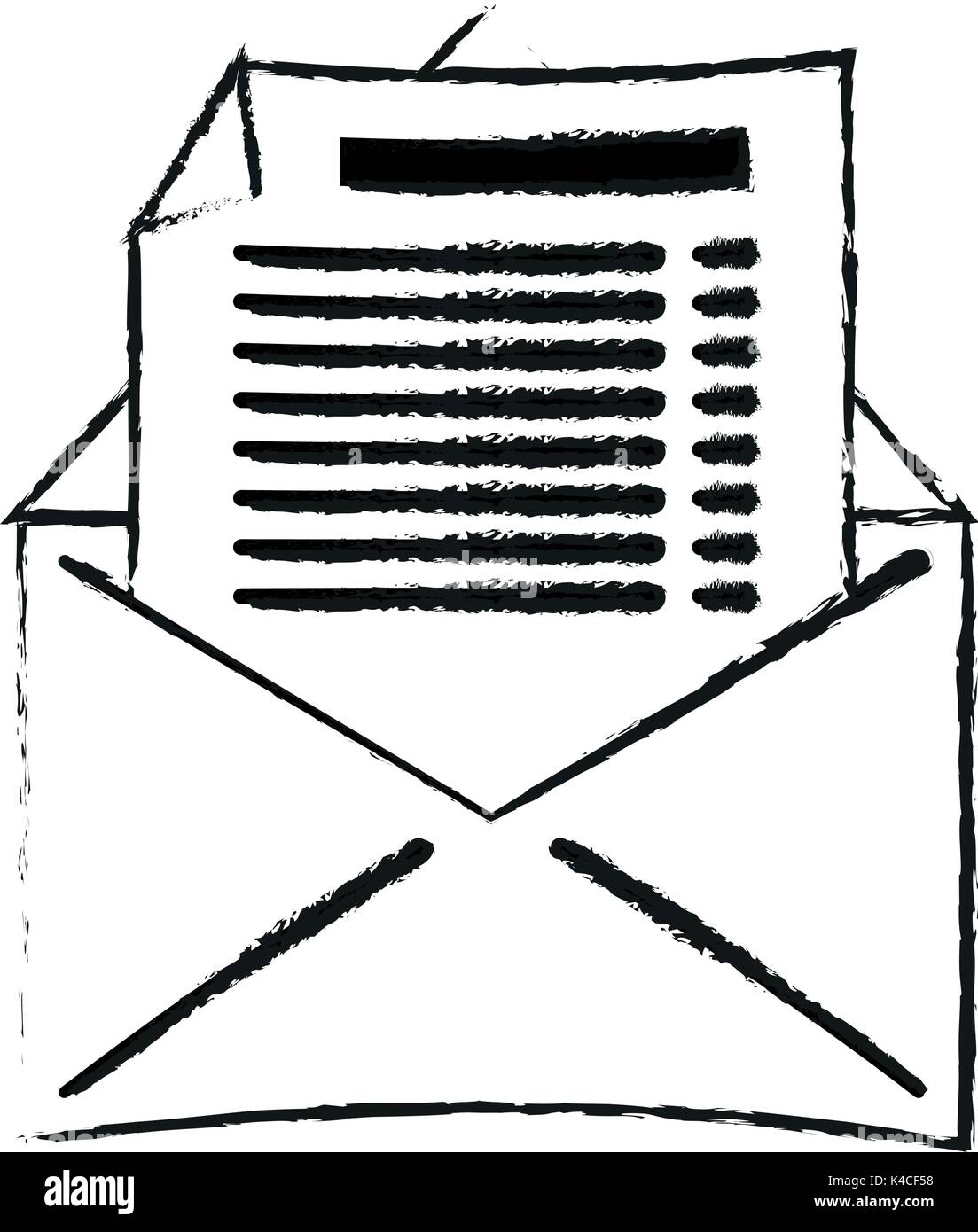 open message envelope with outcoming document icon image Stock Vector ...