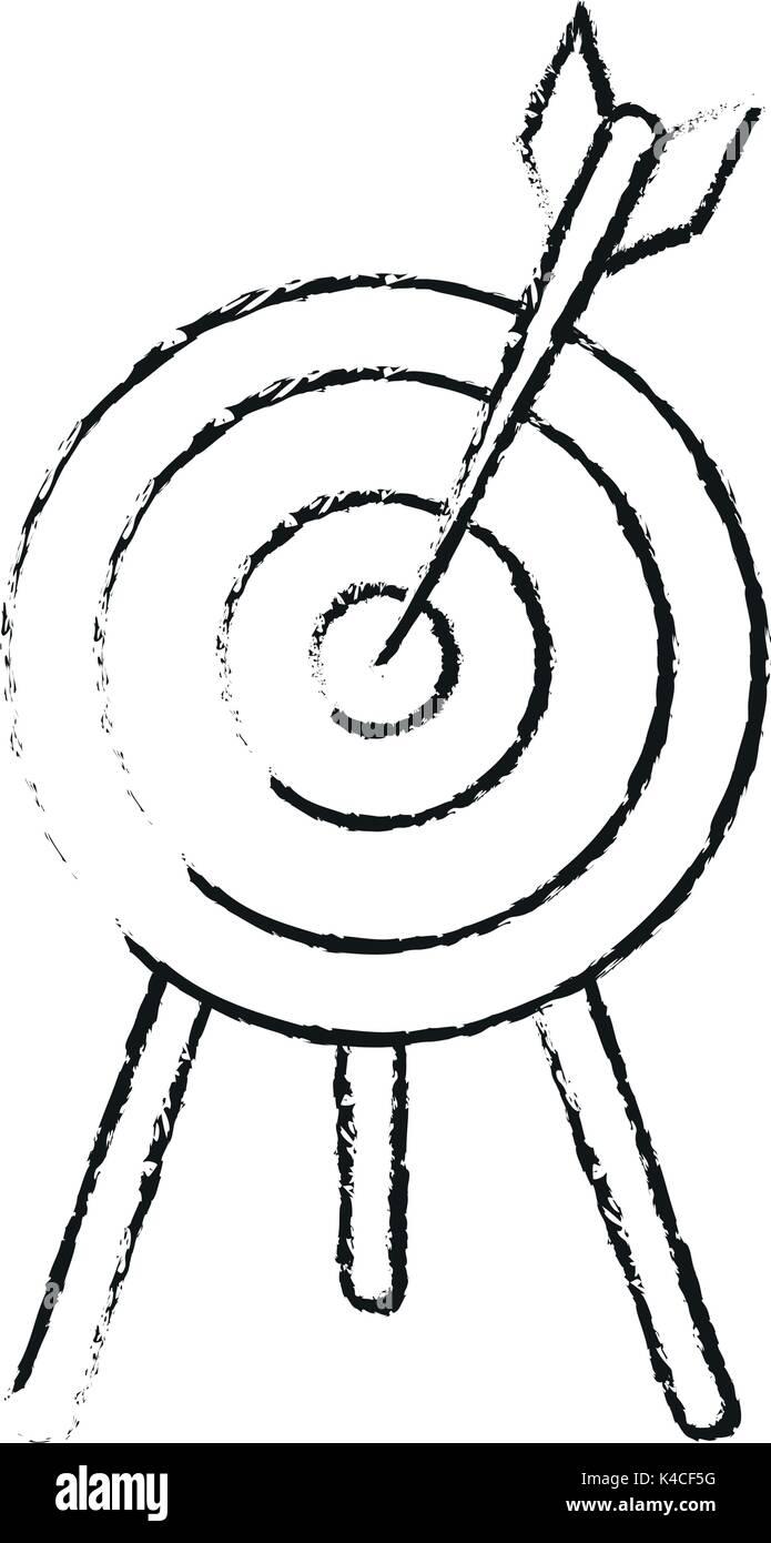 dart on bullseye icon image Stock Vector Image & Art - Alamy