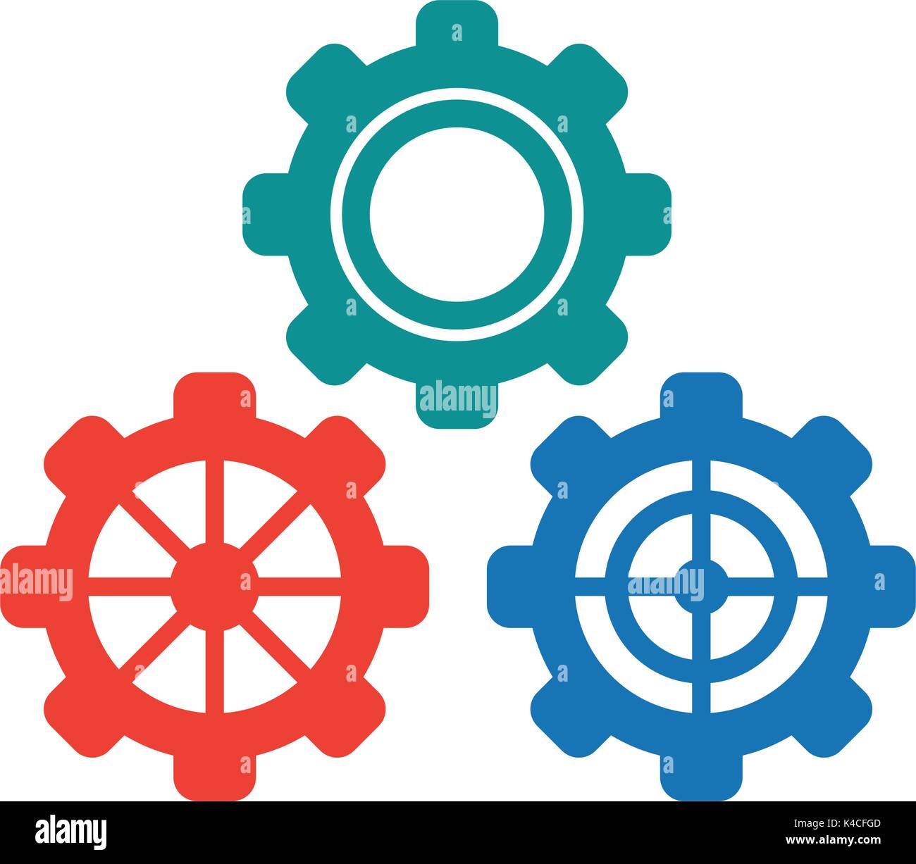 three gears icon image Stock Vector Image & Art - Alamy