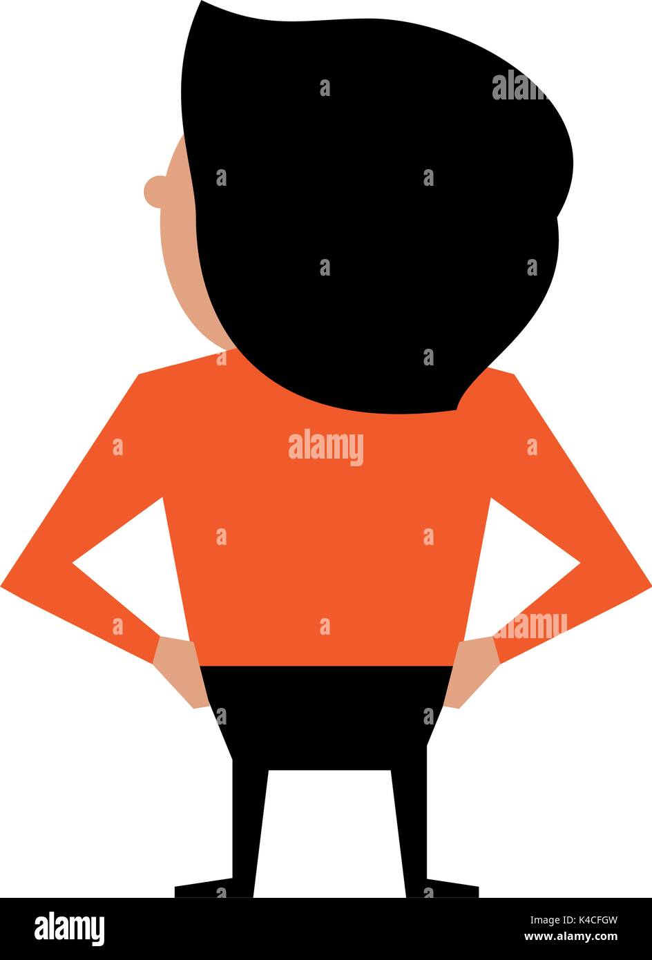 man cartoon backside icon image Stock Vector Image & Art - Alamy