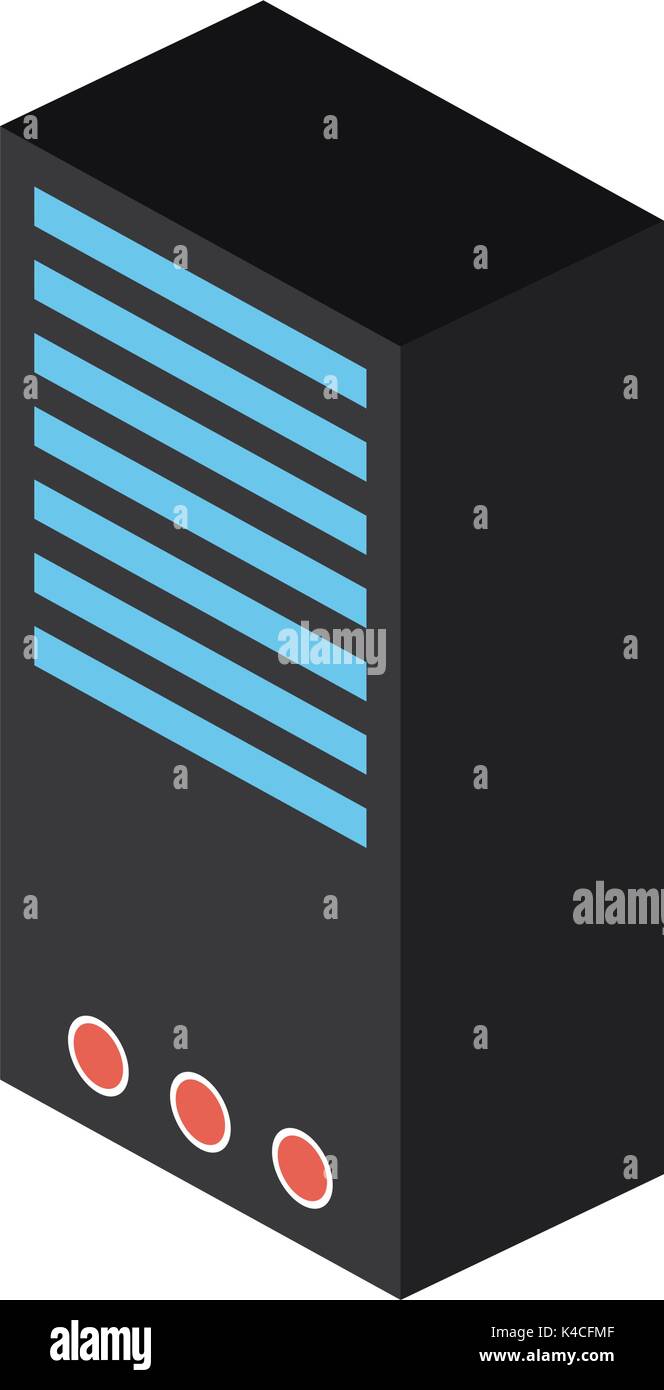 Cpu computer tower icon vector Stock Vector Images - Alamy