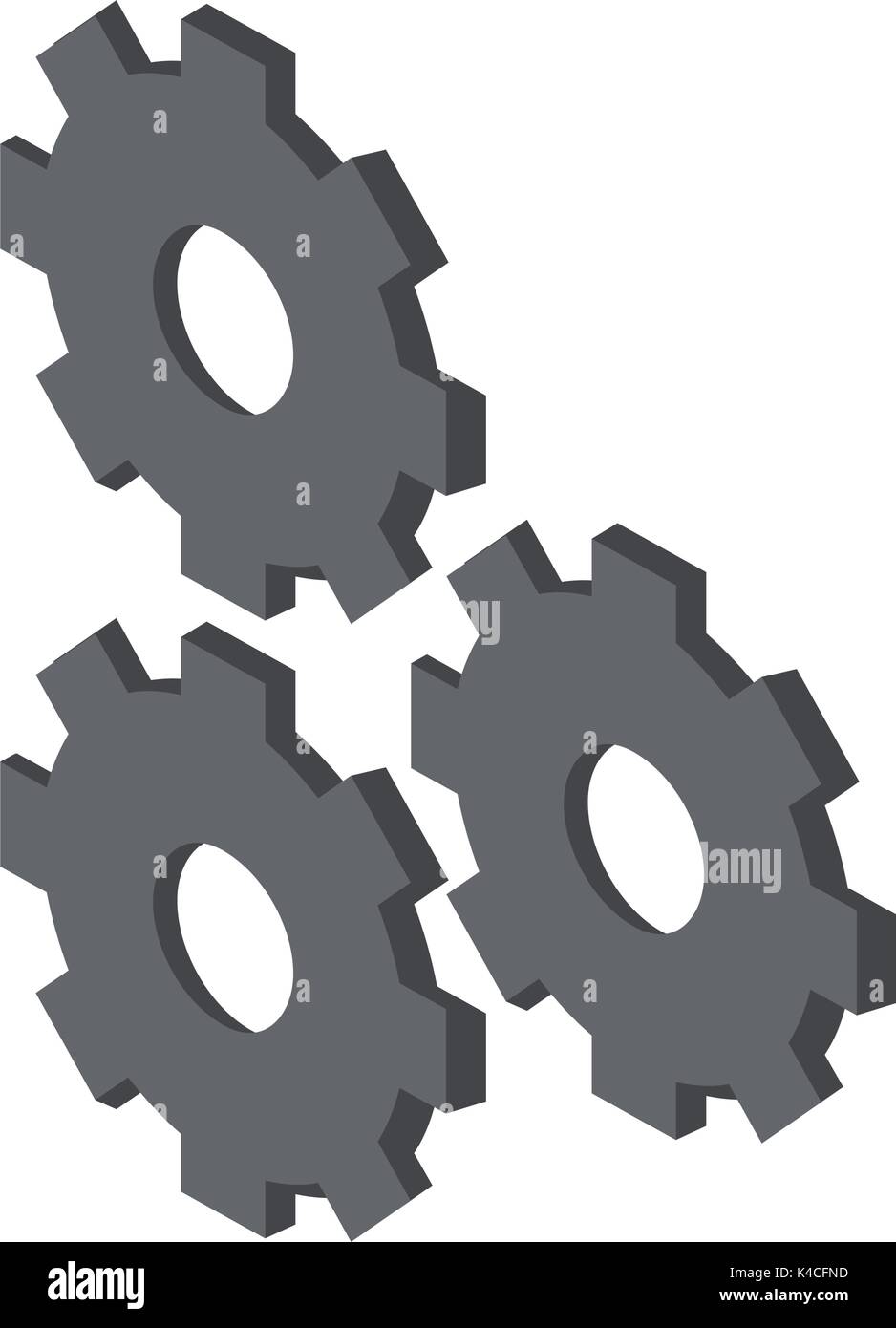 three gears icon image Stock Vector Image & Art - Alamy