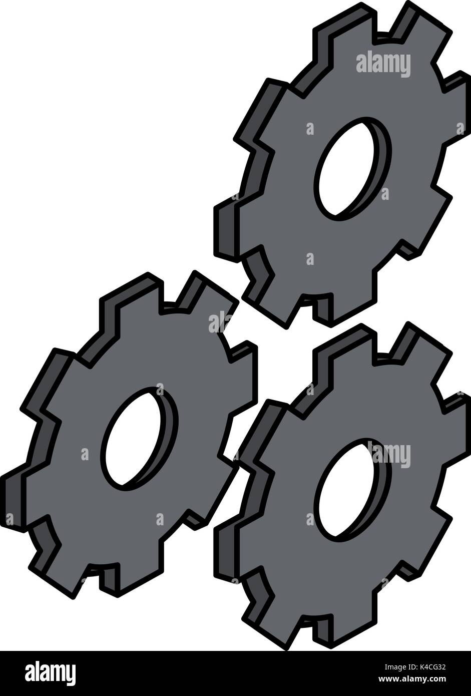 three gears icon image Stock Vector Image & Art - Alamy