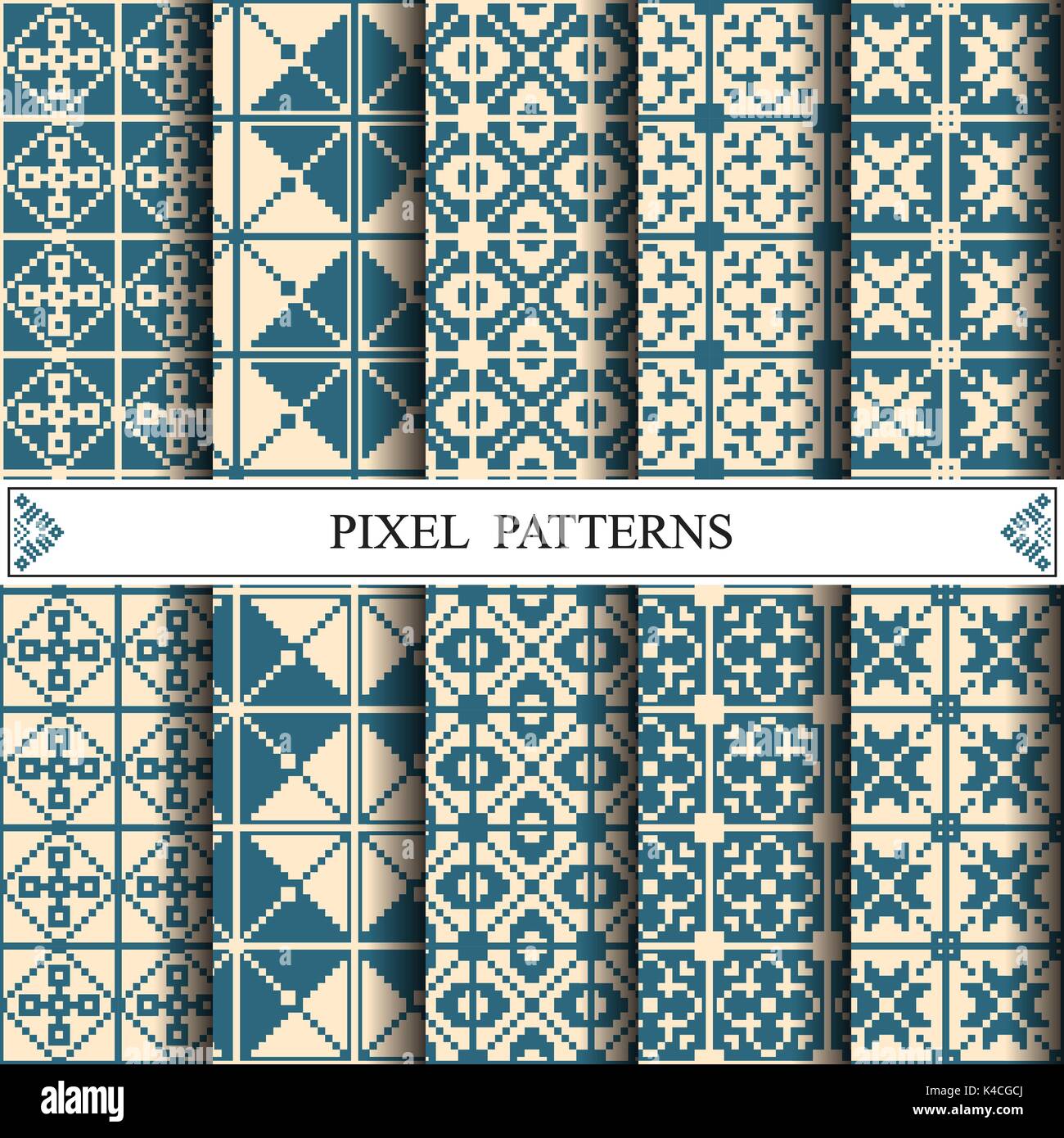 pixel pattern, textile, pattern fills, web page background, surface textures Stock Vector Image ...