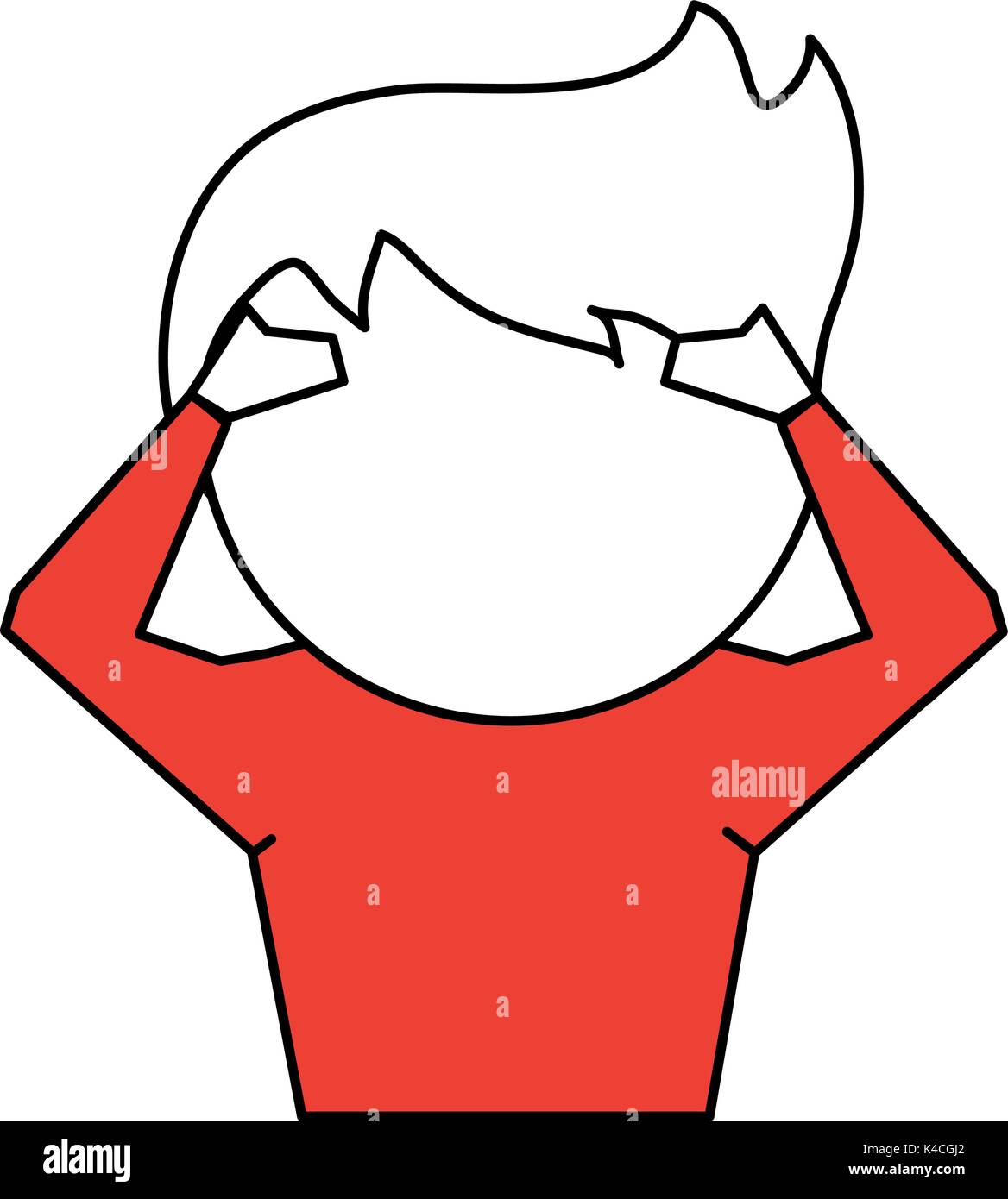 man with hands on head cartoon icon image Stock Vector Image & Art - Alamy