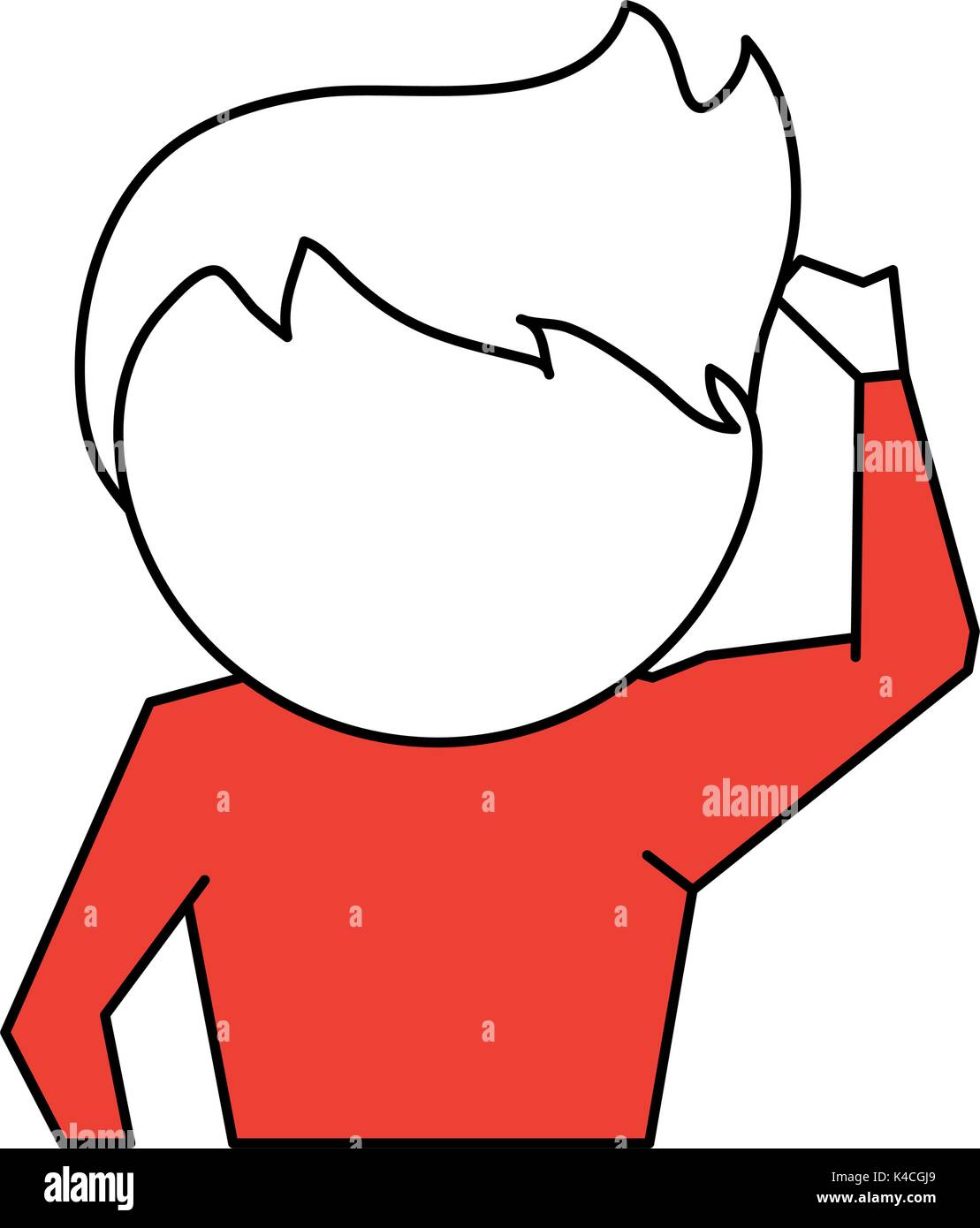 Man scratching head cartoon hi-res stock photography and images - Alamy