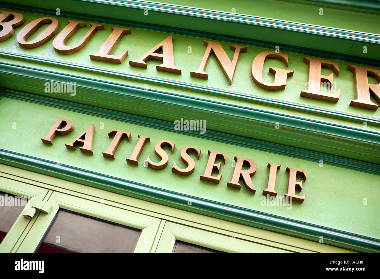Signs on the facade of a vintage French bakery Stock Photo - Alamy