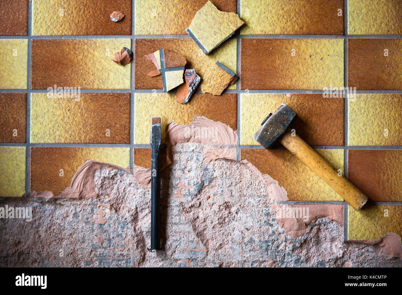 Renovation Work, Tile Flooring, Tools Stock Photo - Alamy