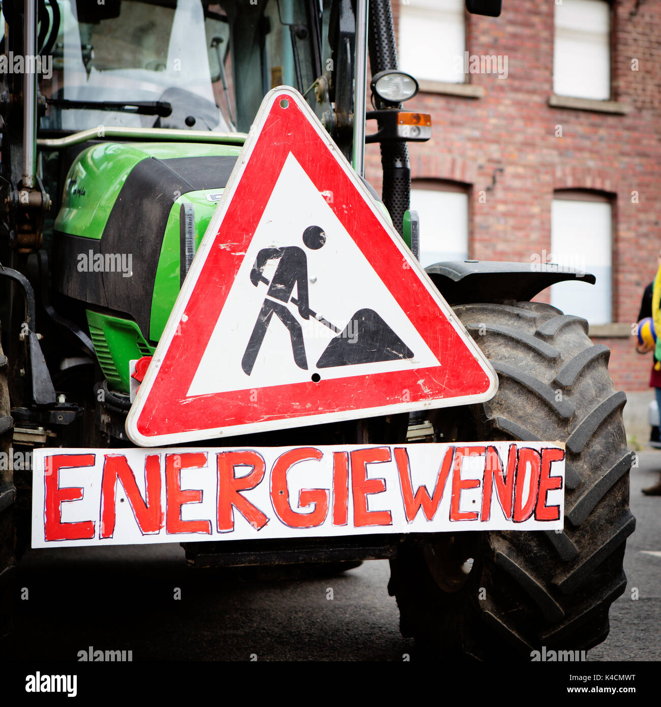 Construction Site Power Supply, Protest, Demonstration, Tractor Stock ...