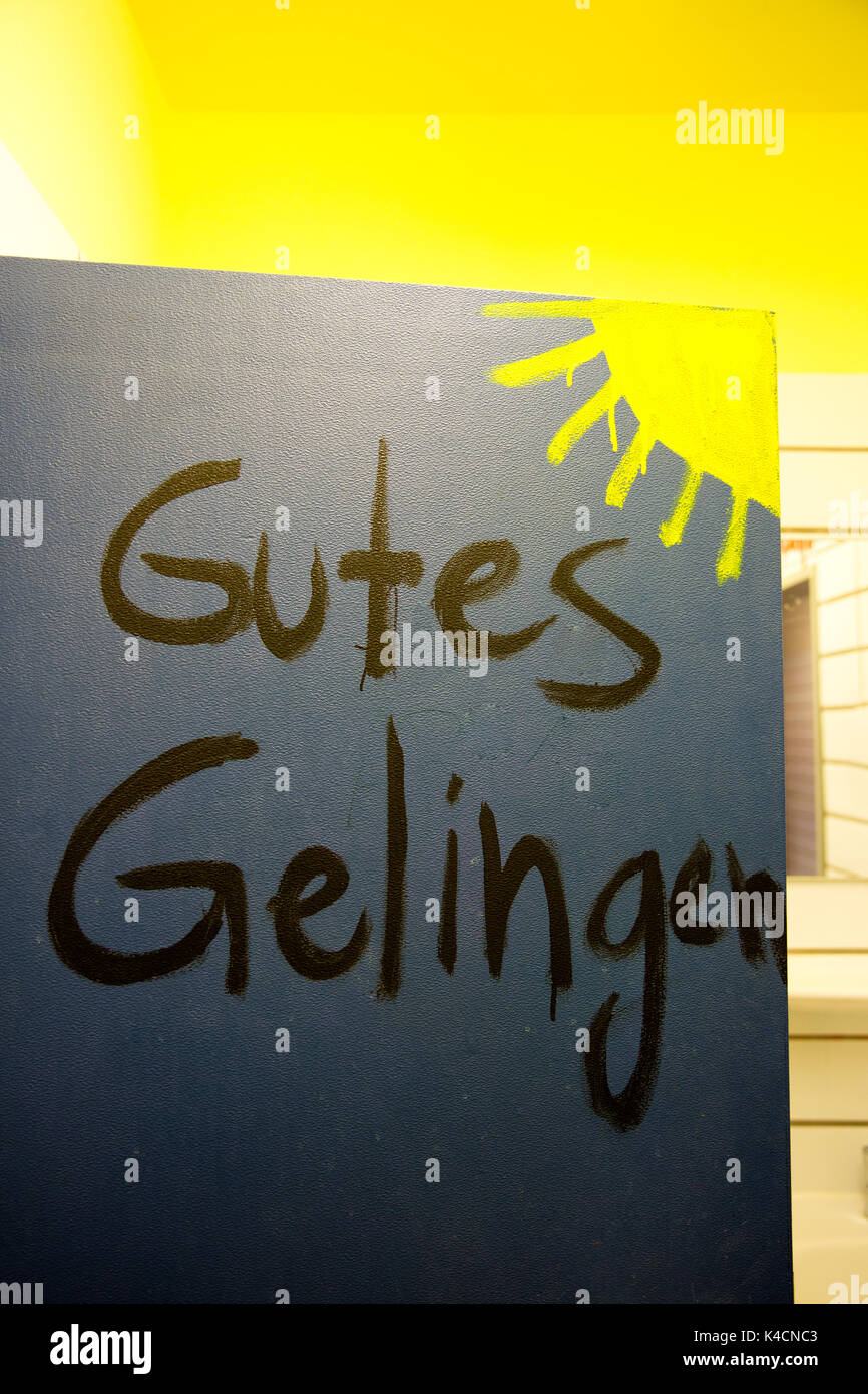 Positive Wish Message On Door Stock Photo - Alamy