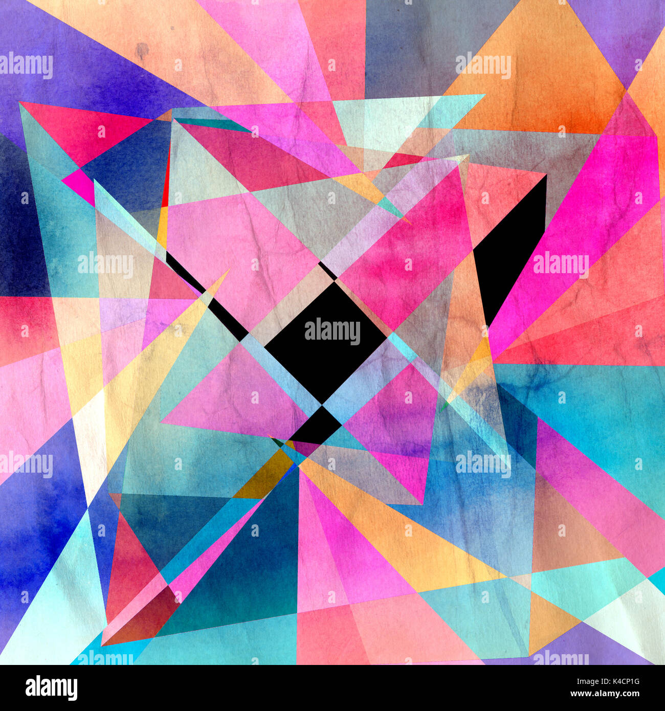 Abstract bright geometric background with different shapes for design ...