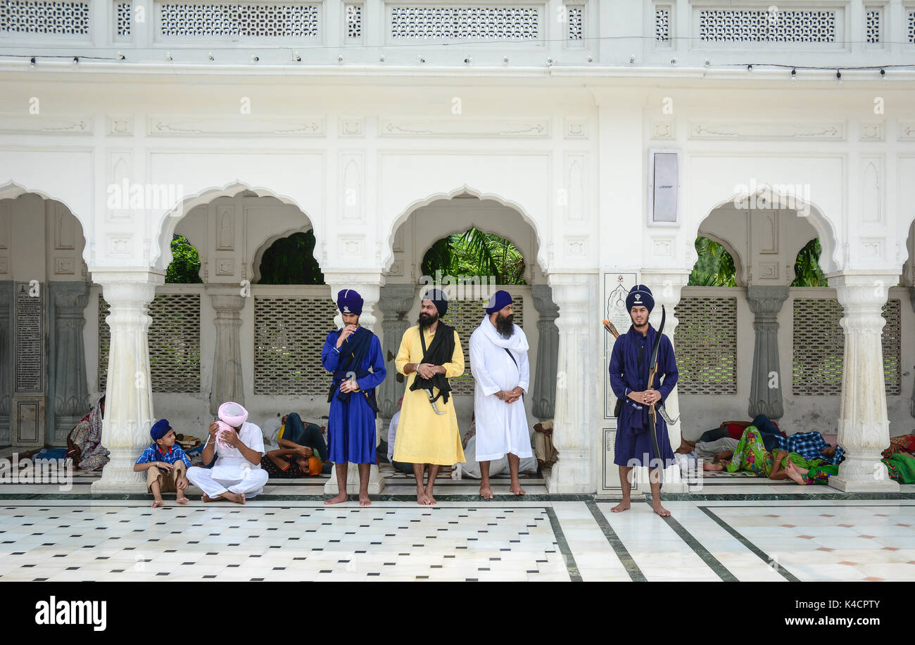 Amritsar, India - Jul 25, 2015. Sikh men in traditional clothes at ...