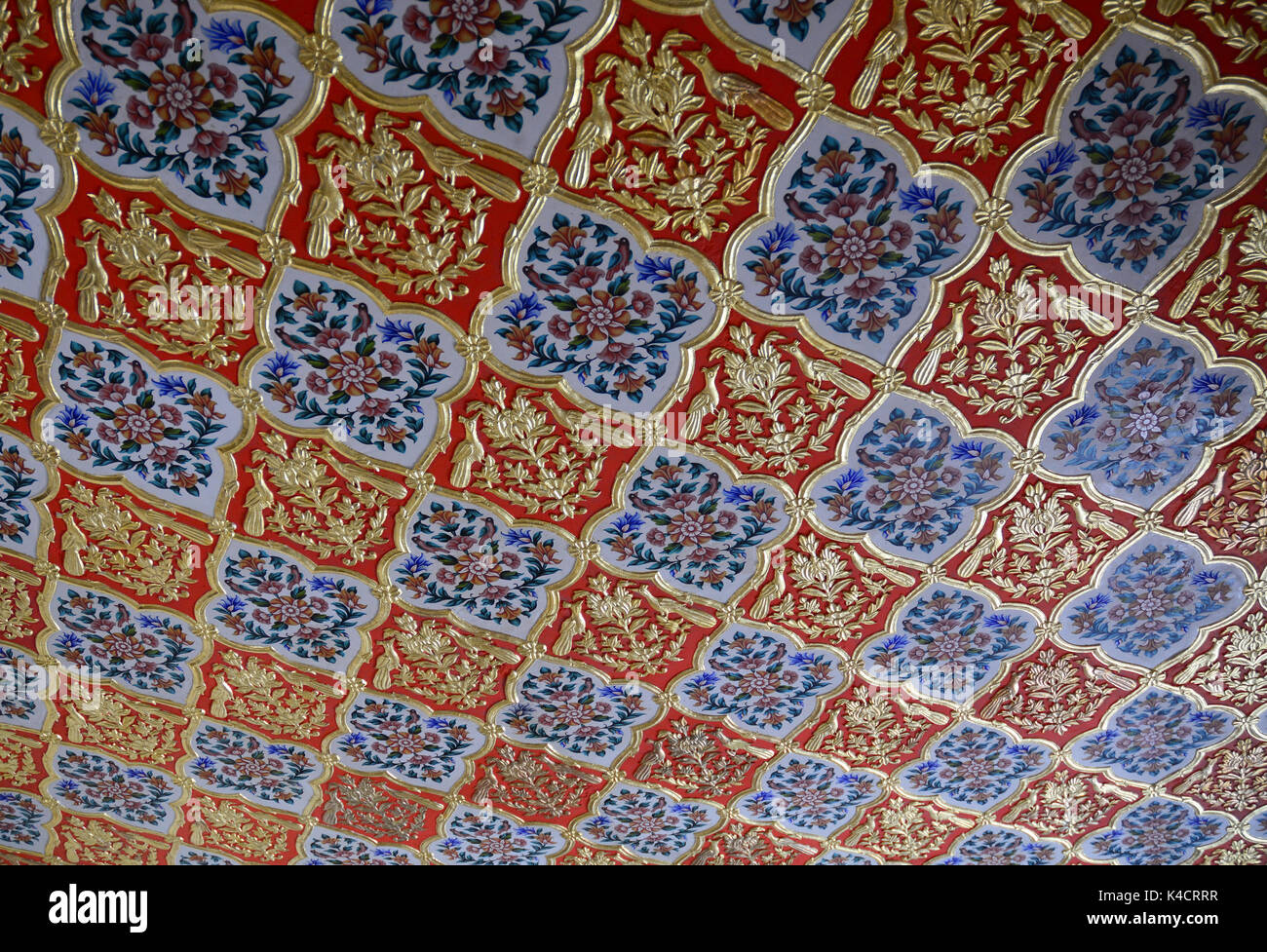 Marble or granite ceiling of historic palace in Amritsar, India Stock ...