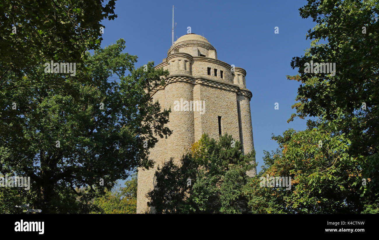 Bismarckturm Of Ingelheim At River Rhine Above The Town Stock Photo - Alamy