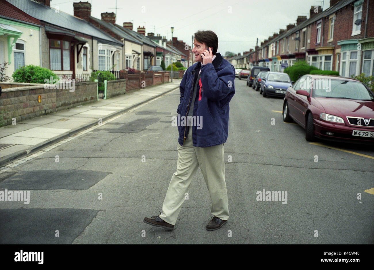 Peter Mandelson on the 2001 election campaign trail in his Hartlepool ...