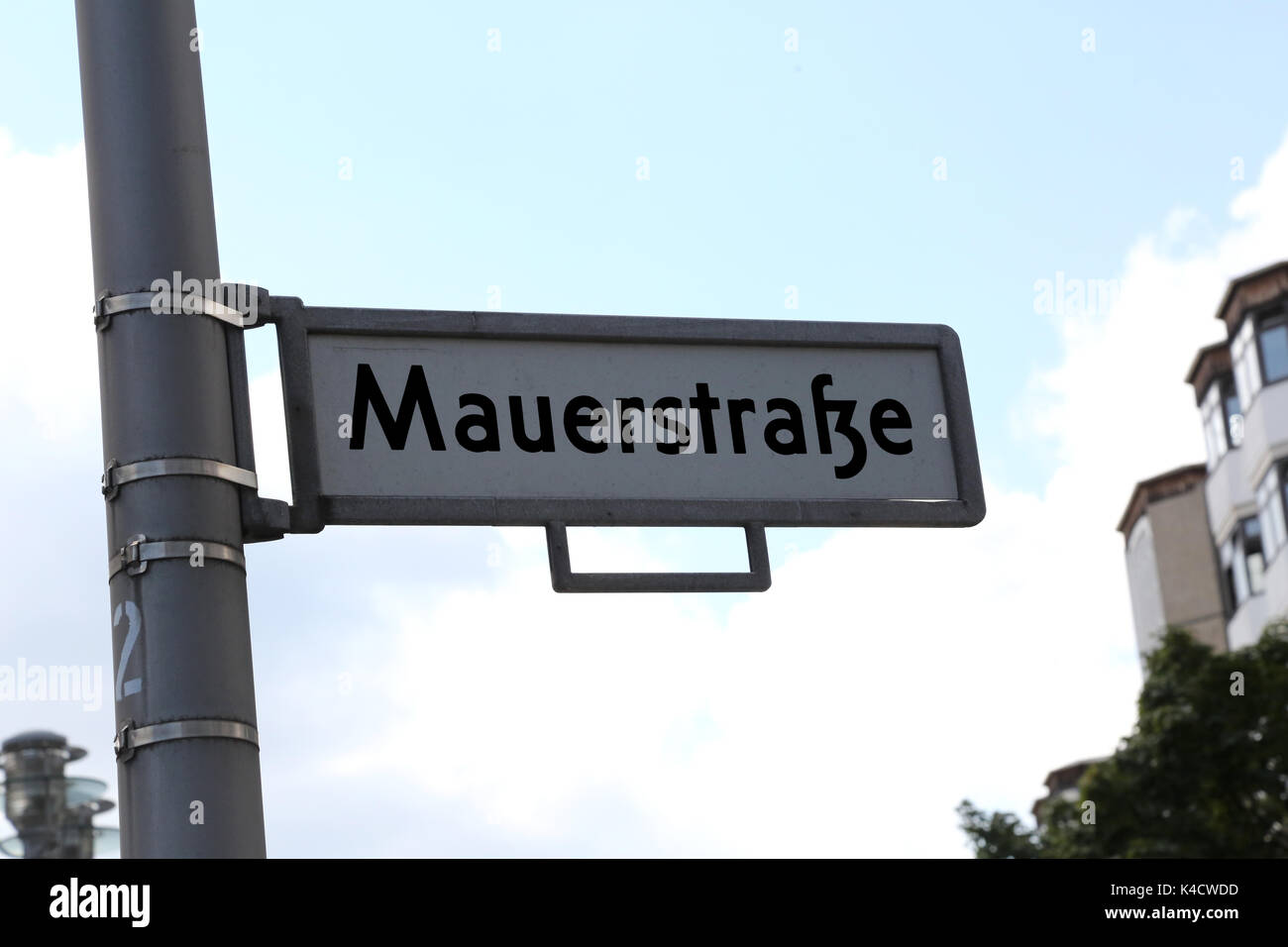 Big road sign on the street dedicated to the Berlin Wall called ...