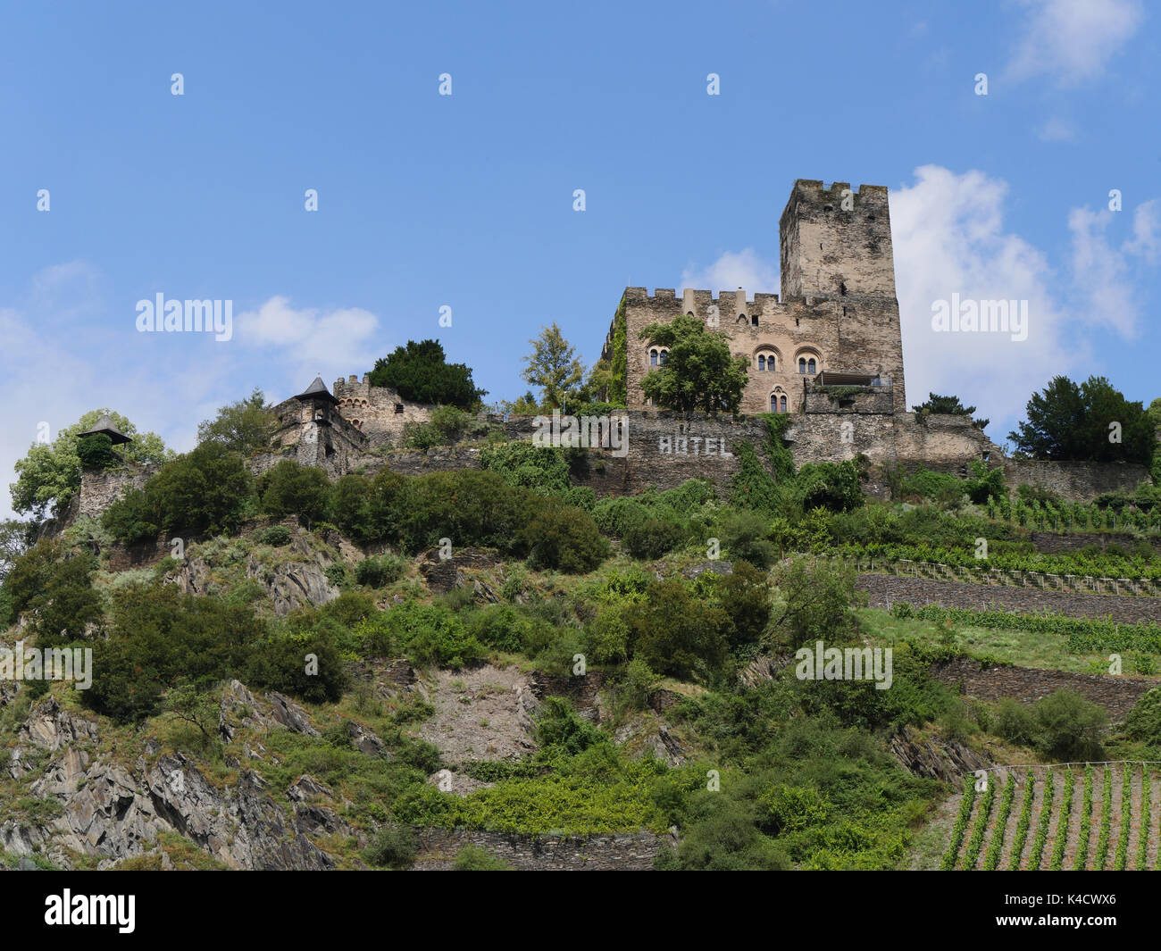 Gutenfels Castle From 13Th Century, Also Called Kaub Castle, On The ...