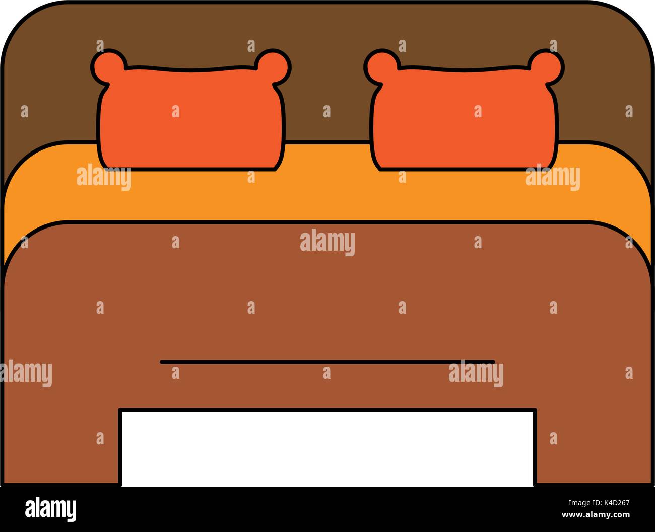 bed frontview icon image Stock Vector Image & Art - Alamy