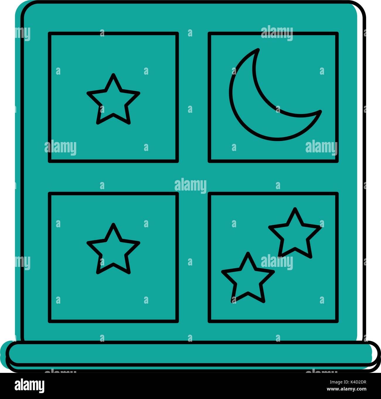 window with starry night sky icon image Stock Vector Image & Art - Alamy