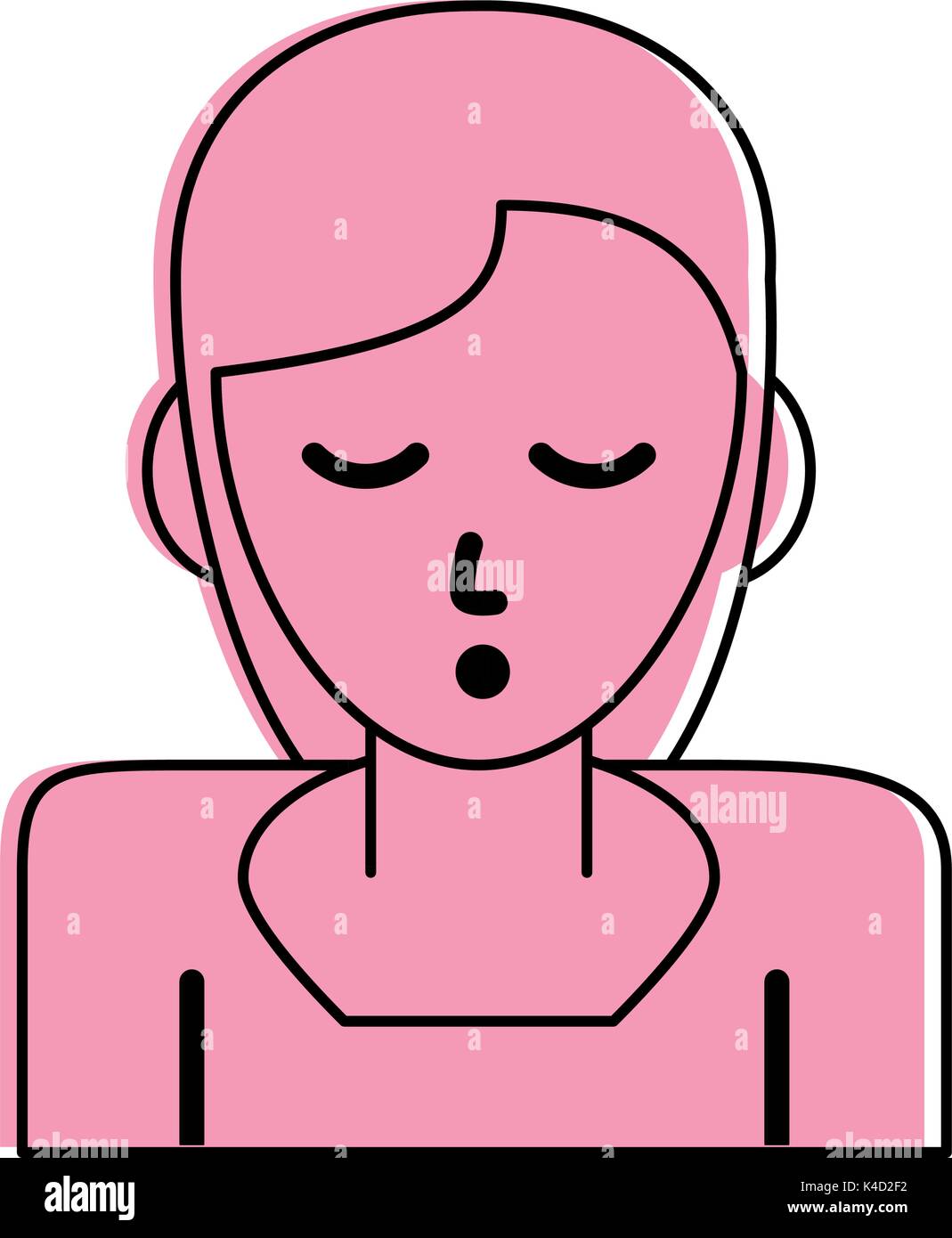 Hospital bed sleeping woman Stock Vector Images - Alamy