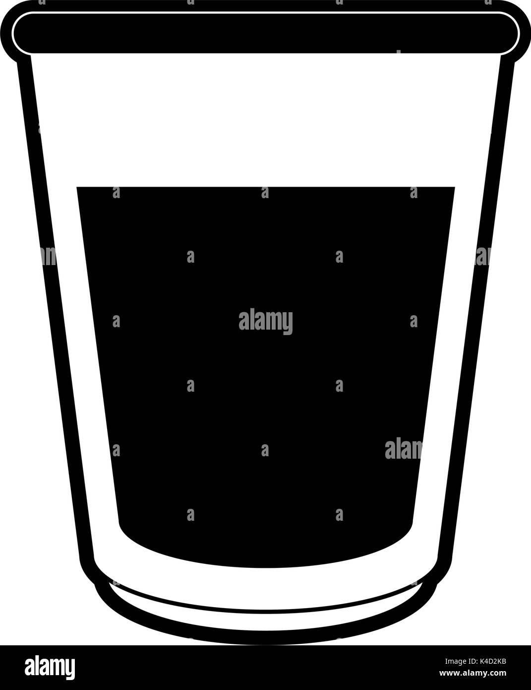 glass cup with beverage icon image Stock Vector Image & Art - Alamy