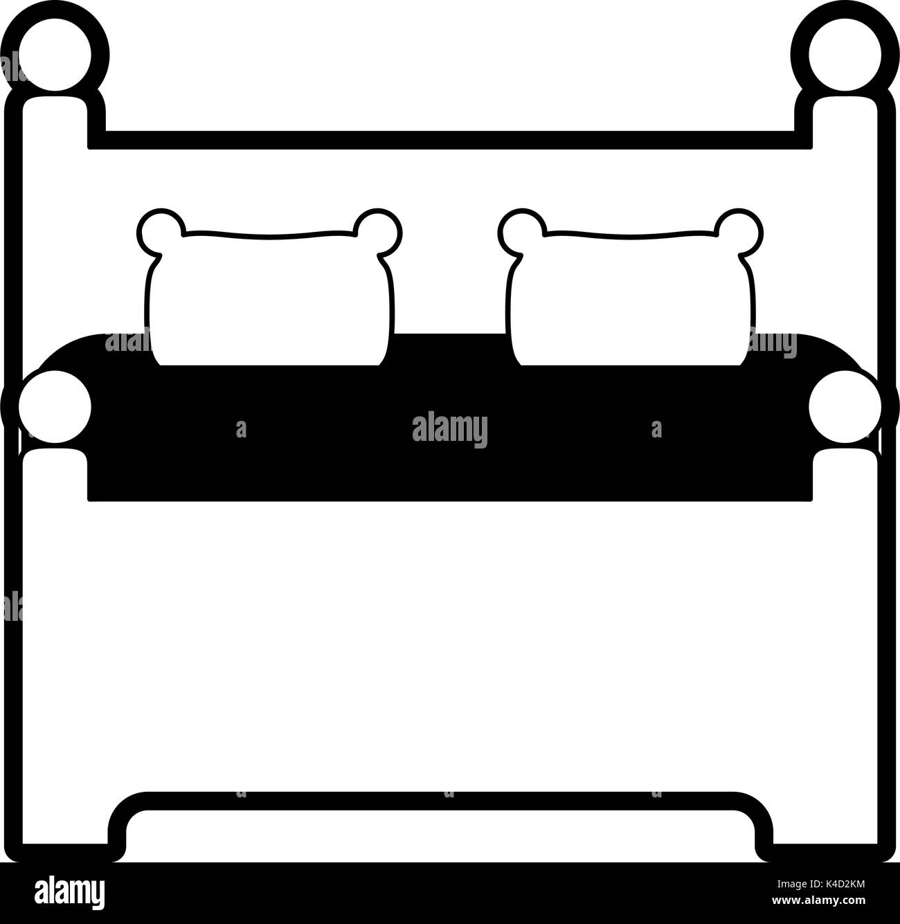 bed frontview icon image Stock Vector Image & Art - Alamy