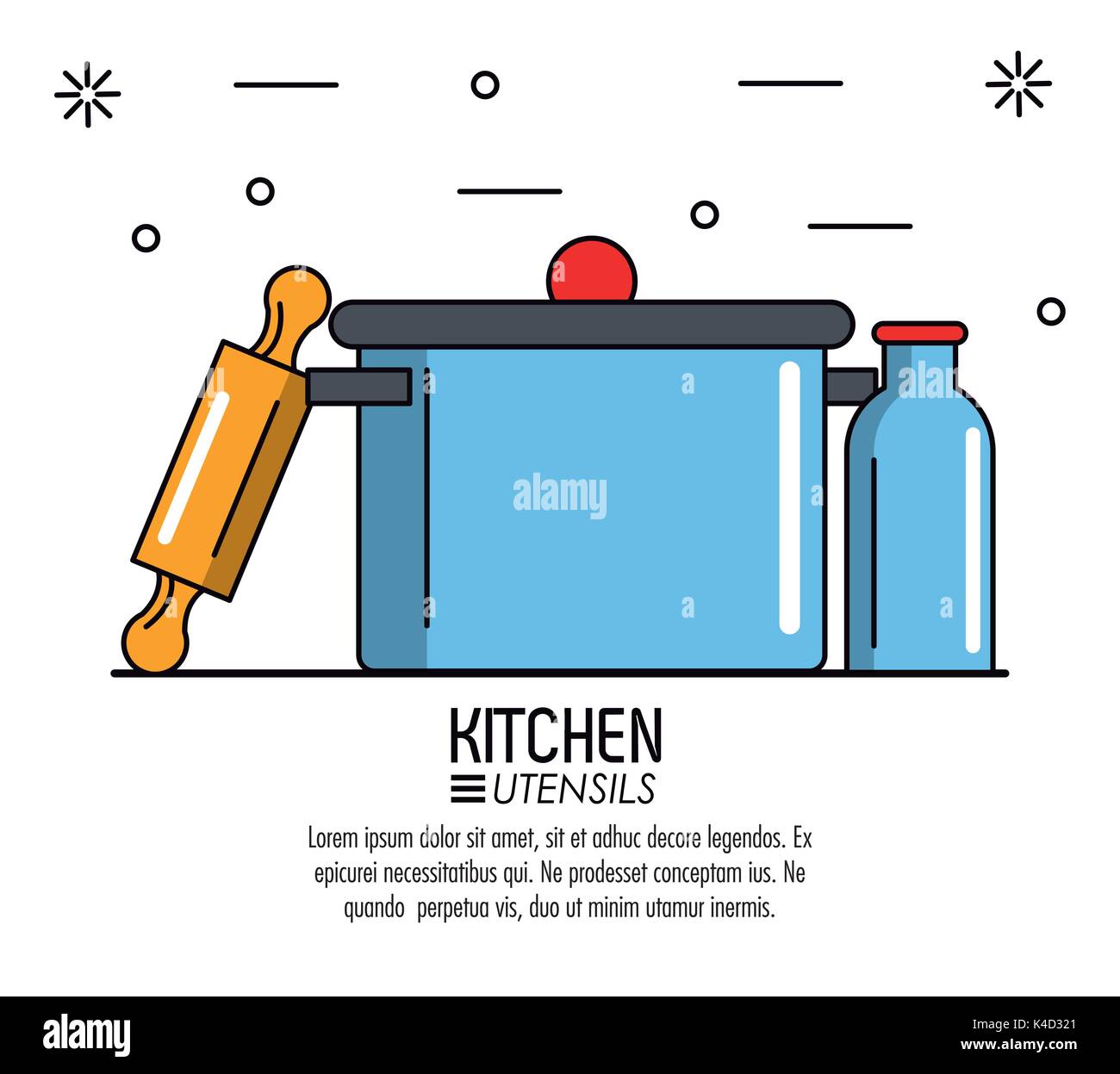 Kitchen utensils infographic Stock Vector Image & Art - Alamy