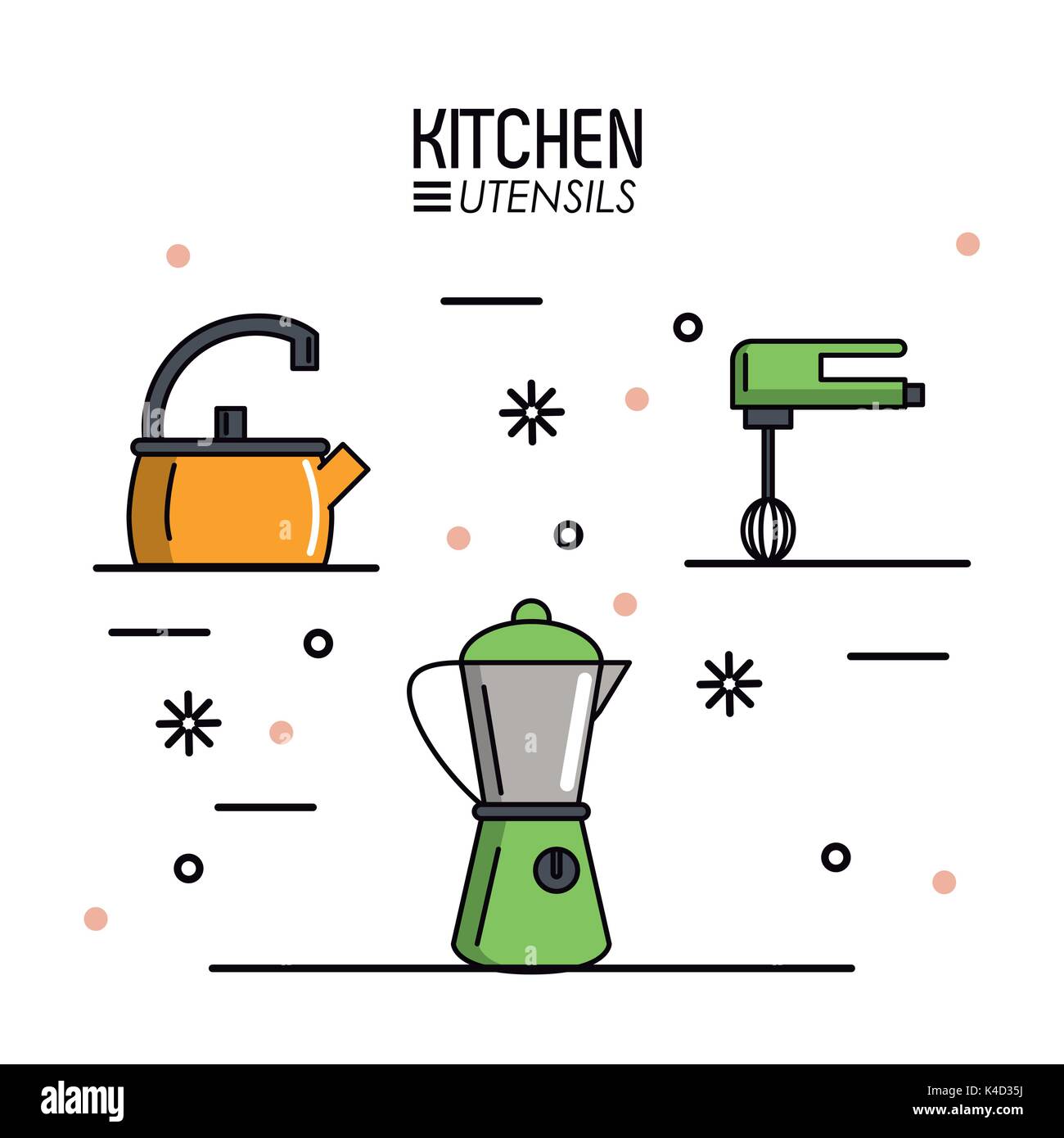 Kitchen utensils infographic Stock Vector Image & Art - Alamy