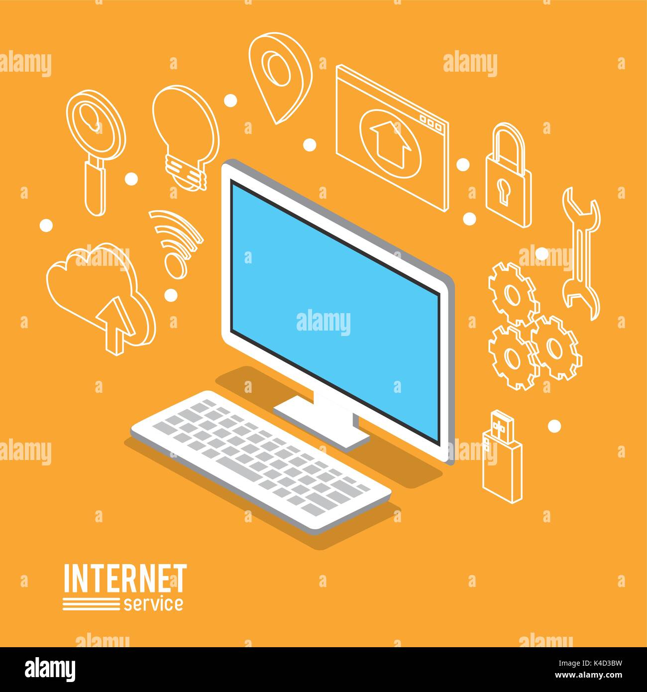 Internet service infographic Stock Vector Image & Art - Alamy