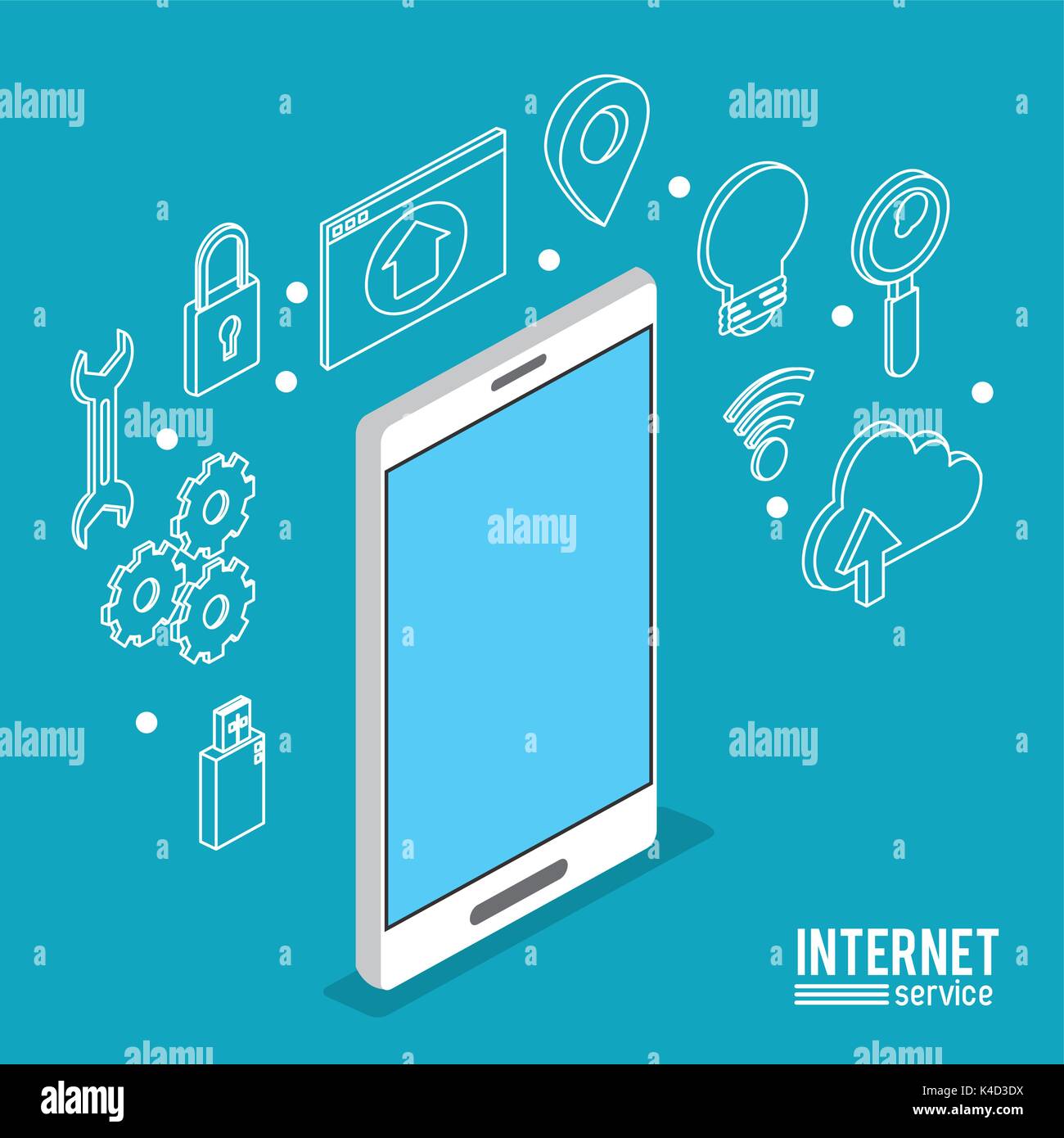 Internet service infographic Stock Vector Image & Art - Alamy