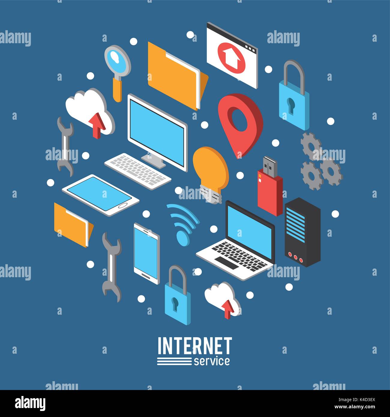 Internet service infographic Stock Vector Image & Art - Alamy