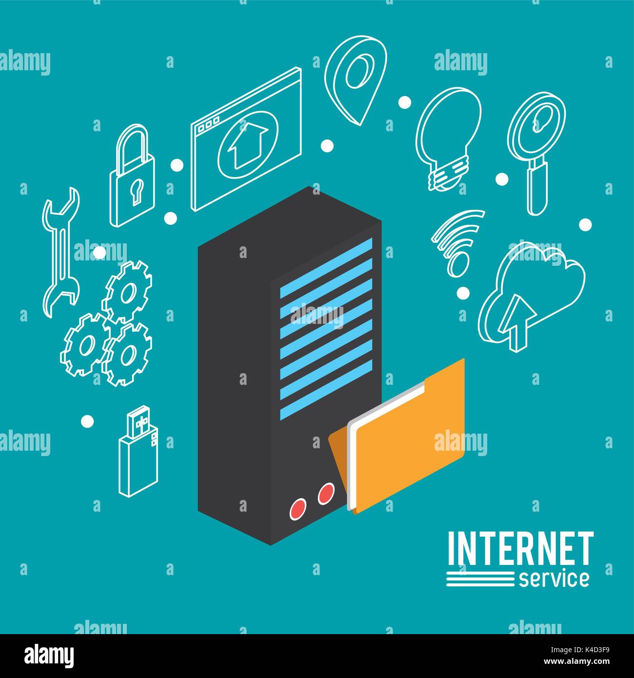 Internet service infographic Stock Vector Image & Art - Alamy