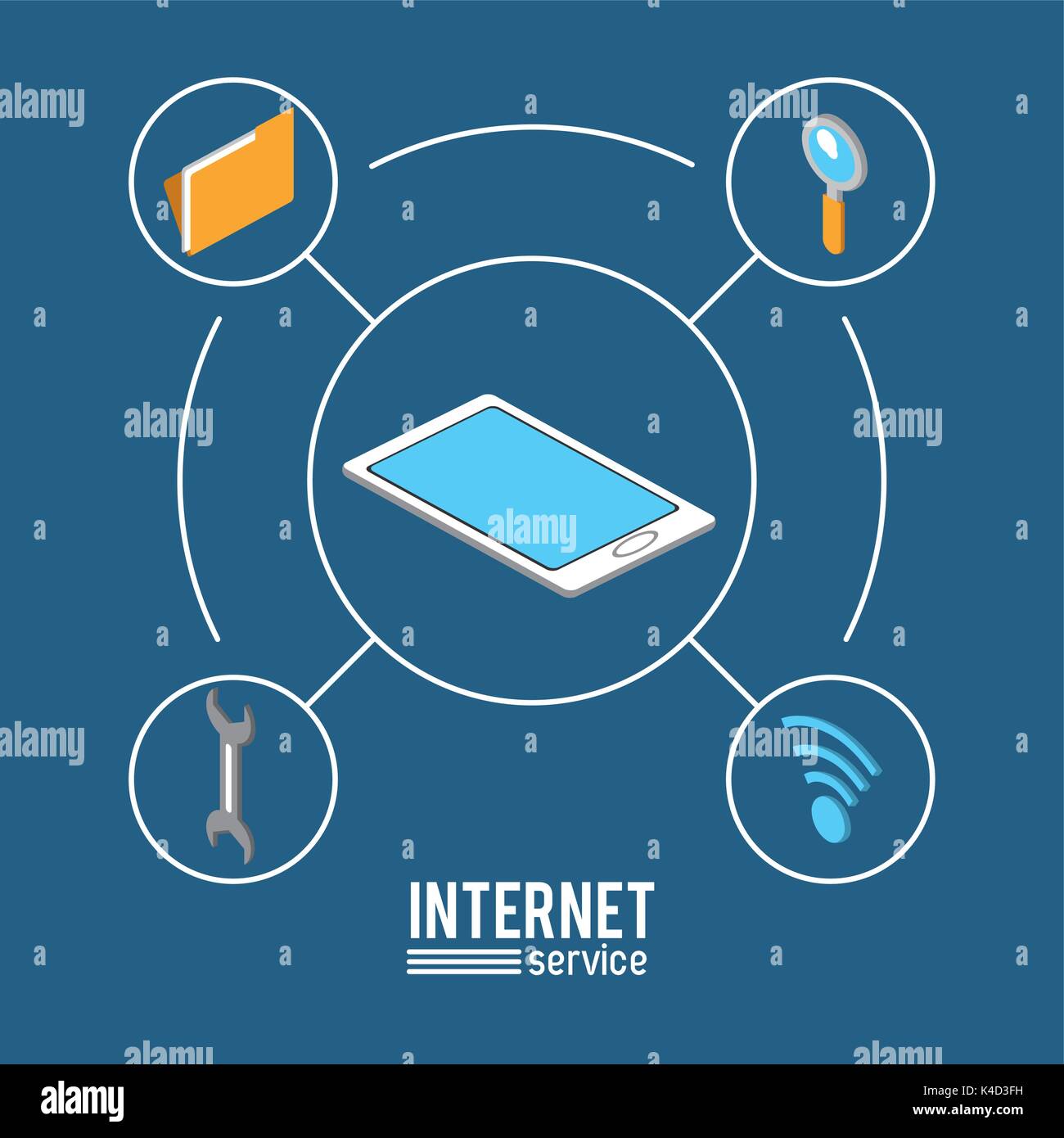 Internet service infographic Stock Vector Image & Art - Alamy