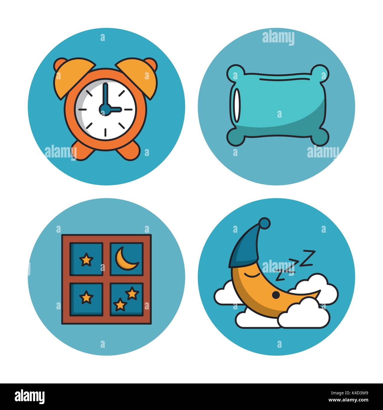 Cute sleep icons Cut Out Stock Images & Pictures - Alamy