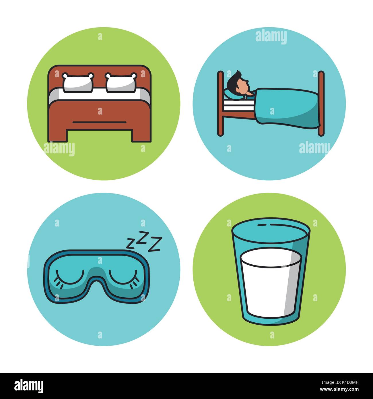 Cute sleep icons Cut Out Stock Images & Pictures - Alamy