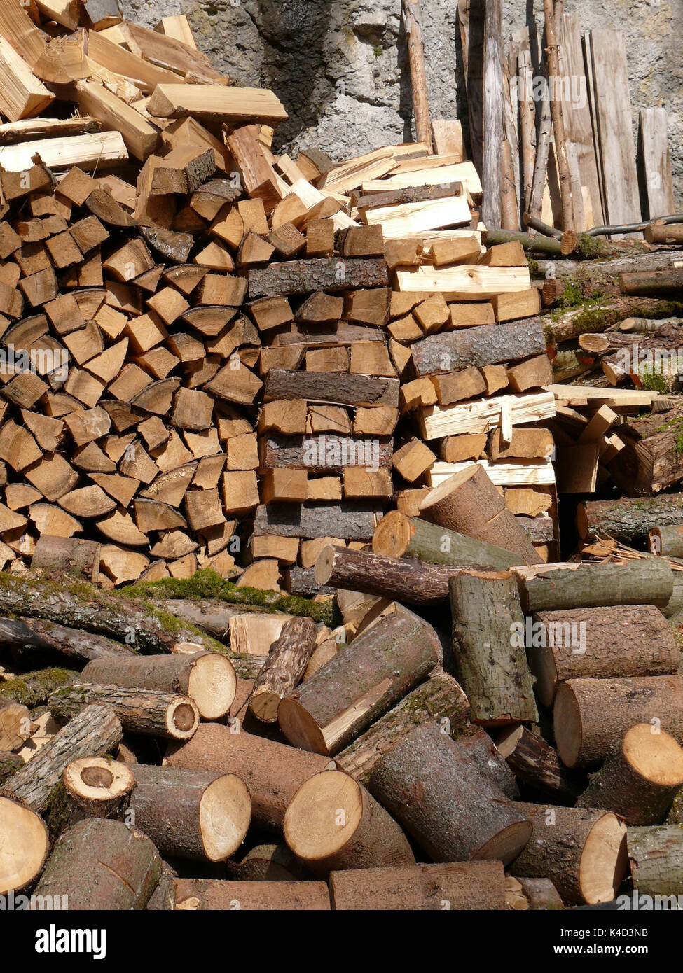 Stack Of Firewood Stock Photo - Alamy