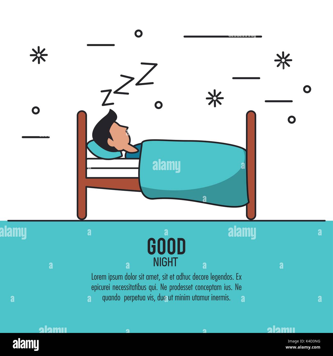Sleeping dreams good night Stock Vector Images - Alamy