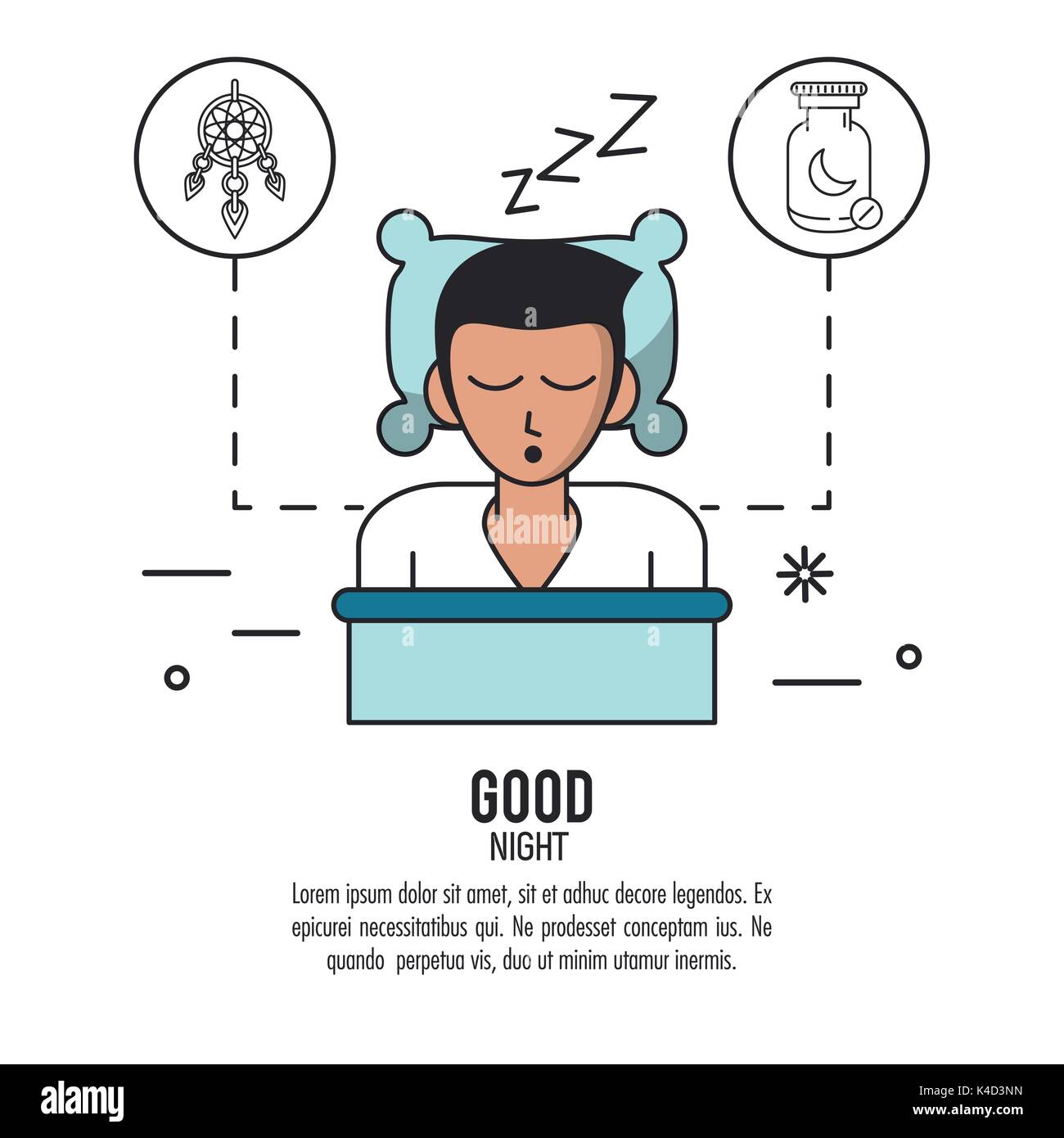 Sweet dreams and good sleep infographic Stock Vector Image & Art - Alamy