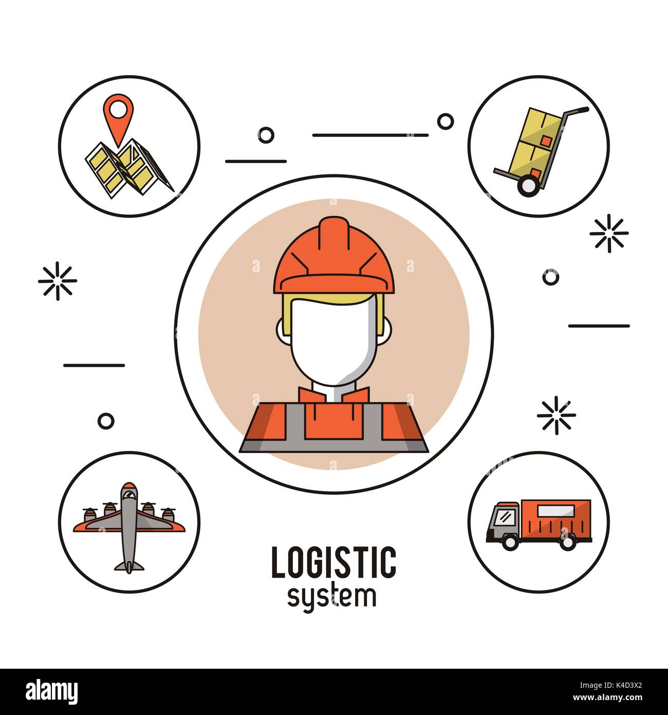 Logistic and delivery system infographic Stock Vector Image & Art - Alamy